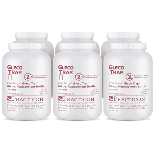 Practicon 7078712 Gleco Trap Replacement Bottle, 64 oz., Pack of 6 ...