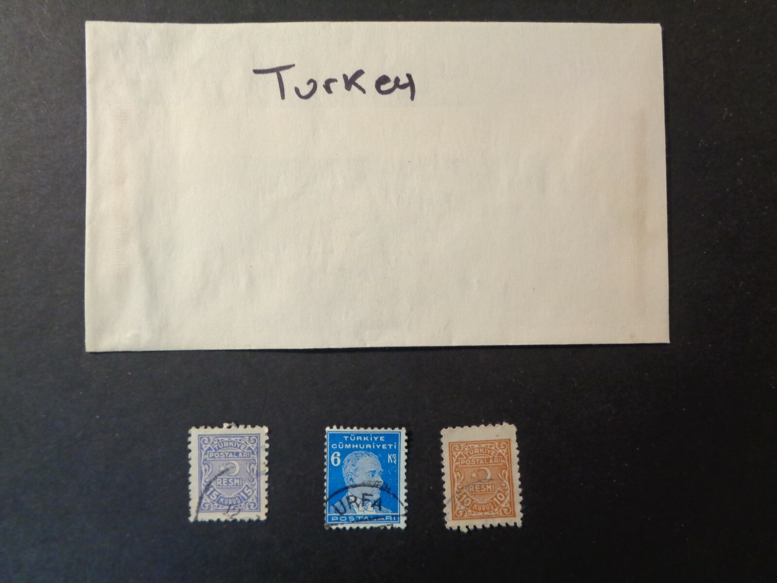 Vintage Stamp lot of 3, Turkey, Cumhuriveti, Resmi, 6, 10, 15 Kurus | eBay