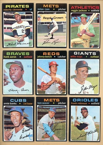 1971 TOPPS BASEBALL COMPLETE SET VG-EX/EX RYAN MAYS AARON 510181 ...