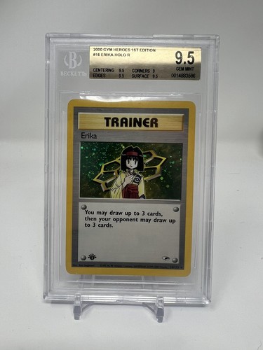 Pokemon WOTC gym heroes Erika 1st Edition holo trainer #16 BGS 9.5 | eBay