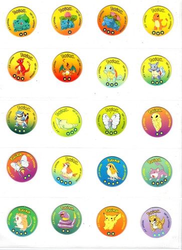 Pokemon Pog Cardboard Coin Tazos Nintendo 1998 Vintage You Choose | eBay