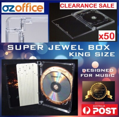 CLEARANCE SALE 50 x Super Jewel Box King Size Super CD DVD Jewel Case ...