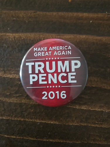 Trump Pence 2016 MAGA Campaign Button Original Red White Pin 2.5in GOP ...
