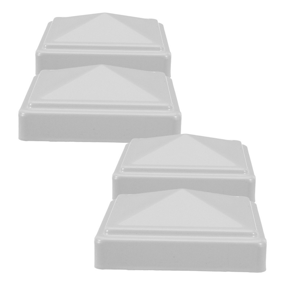 4pcs Fence Post Caps: Square Iron Column Cap - Ornamental Metal Fence ...