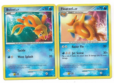 Pokemon Cards: Floatzel 58/147 & Buizel 92/147 Supreme Victors ...