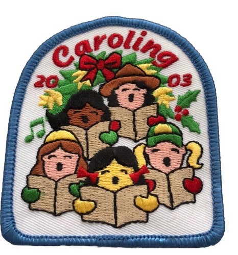 2003 Girl Scouts Carolers Caroling Embroidered Patch Singing Christmas ...
