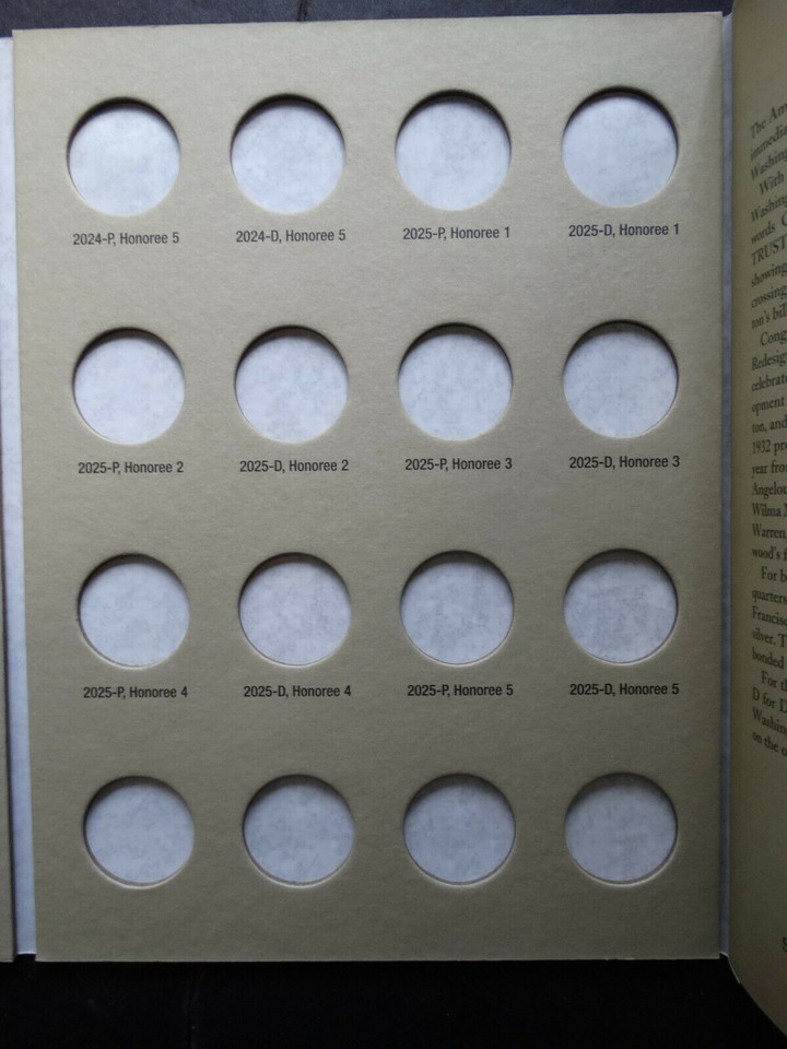 Set of 2 He Harris Delaware American Women Quarters Coin Folder 2021 ...