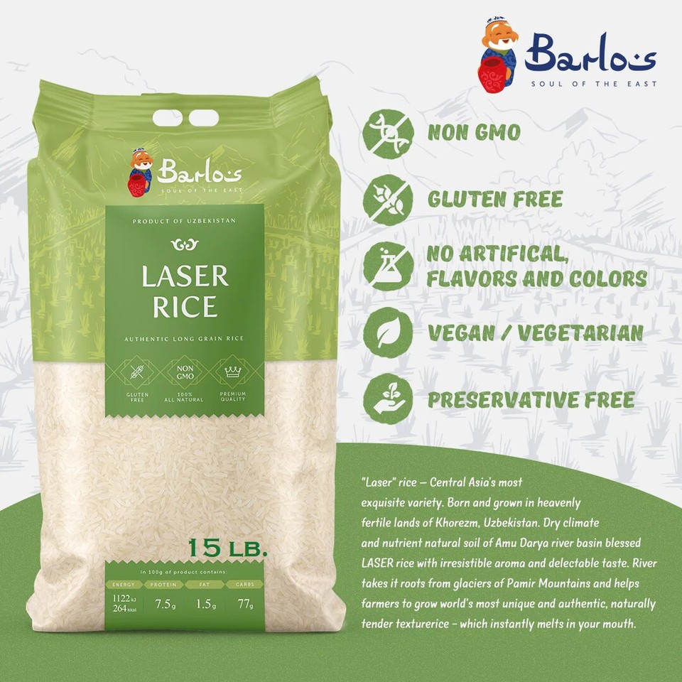 Uzbek Laser Rice Plov Osh Pilaf 100% All Natural Uzbekistan Tajik ...