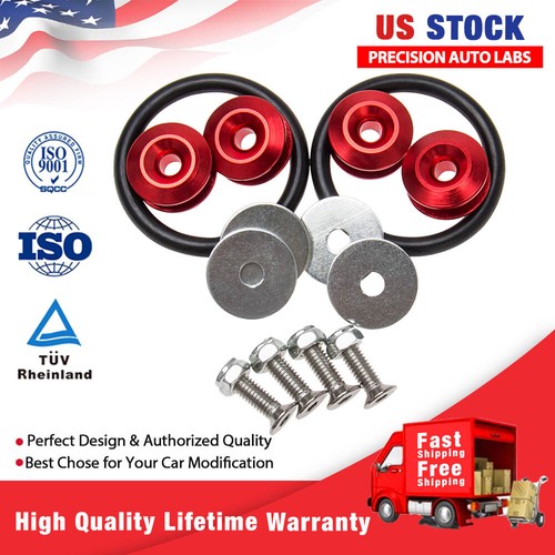 IJDMTOY AA2027-Red Fasteners Red JDM Quick Release Fastener Kit - For ...