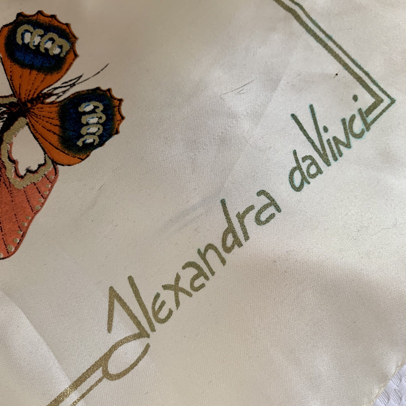 Alexandra Da Vinci Contessa Di Roma white Silk Scarf … - Gem