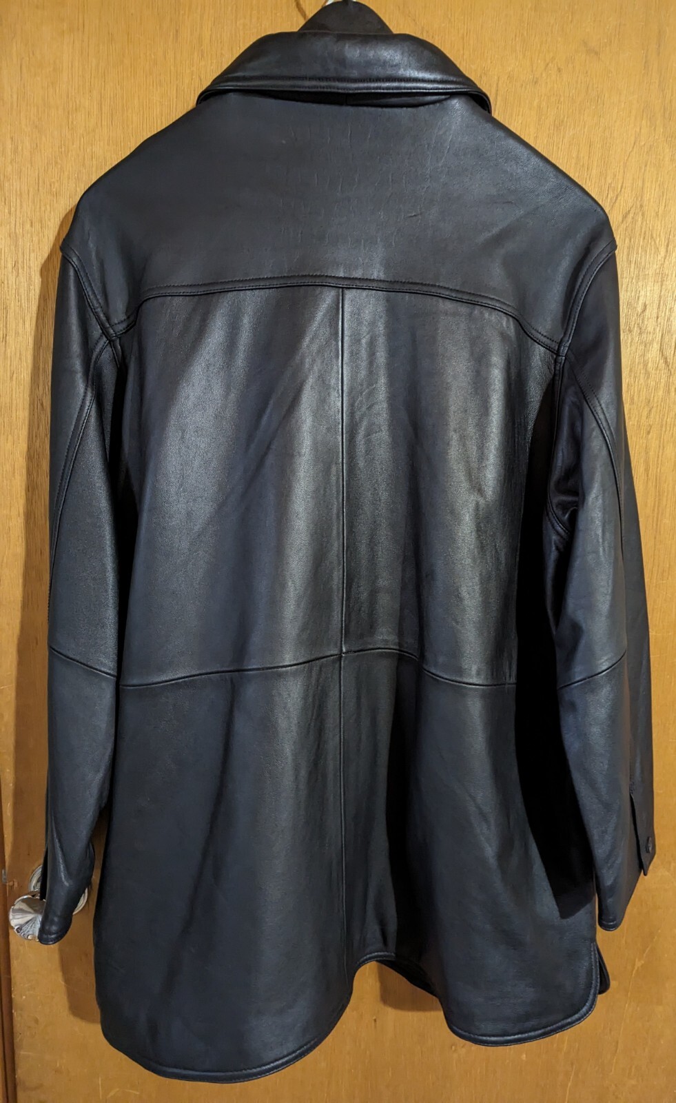 Leather Elements Fully Lined Leather Barn Coat 2X bla… - Gem