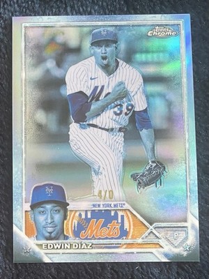 2023 TOPPS CHROME Edwin Diaz ( NEW YORK METS ) FROZEN FRACTOR -4/0 | eBay