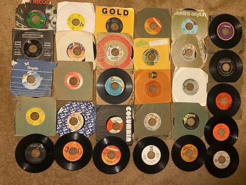 Vintage VINYL 45 rpm singles Lot 30 Records 70sUNTESTED Beatles ABBA ...
