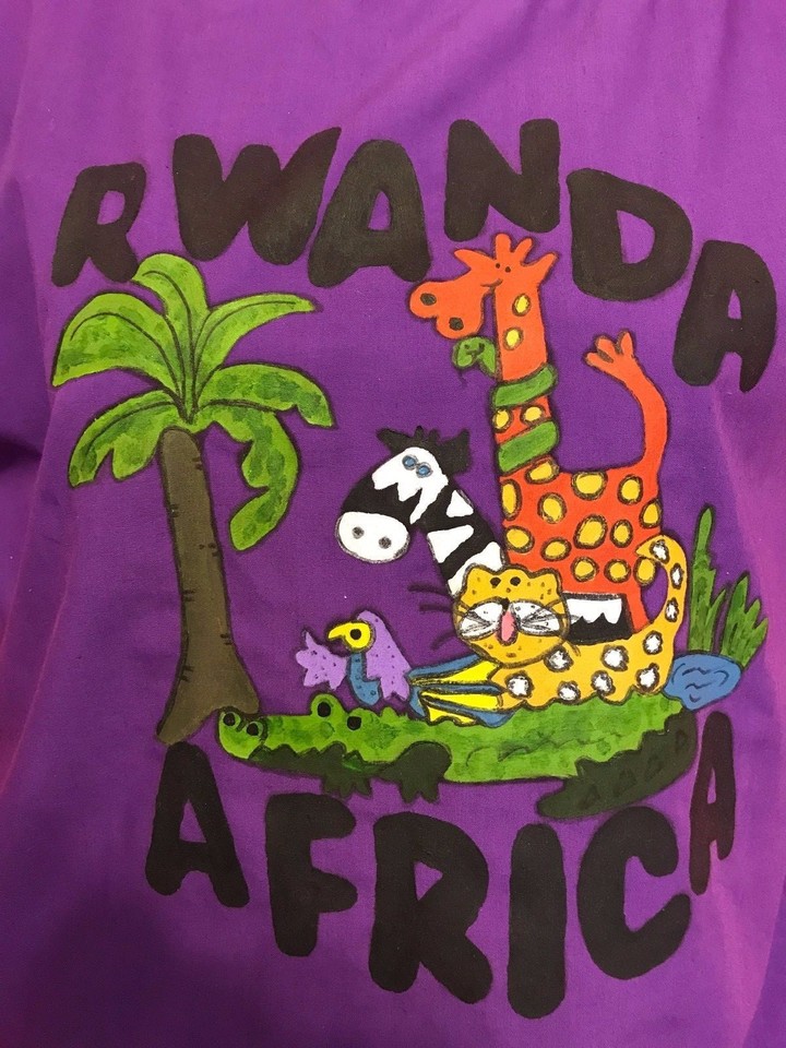Handmade by Girls in Rwanda Africa Top Hand-painted Size S | eBay