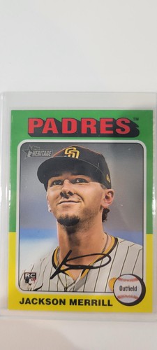 Jackson Merrill 2024 Topps Heritage High Number Rookie RC Card #689 | eBay