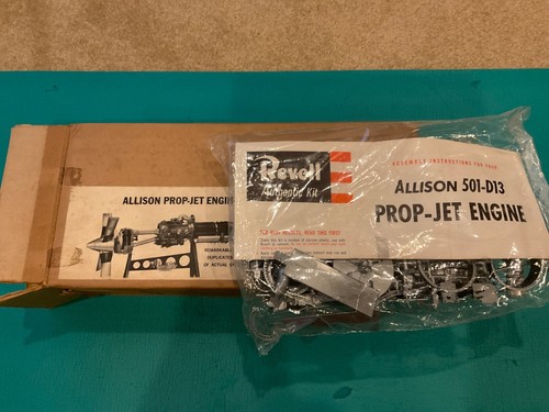 RARE 1960 REVELL 1/10 ALLISON PROP-JET MODEL ENGINE kit #H1551-498 | eBay