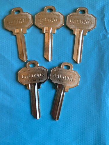 (5) BALDWIN Original Key Blanks NEW 6-pin UNCUT also fits SCHLAGE EMTEK ...