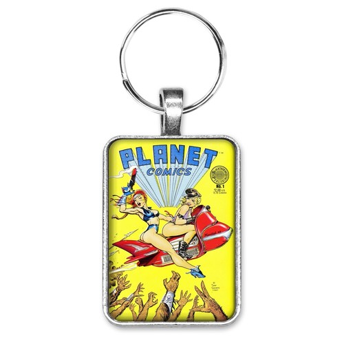 Planet Comics #1 SEXY Cover Pendant Key Ring or Necklace Blackthorne ...