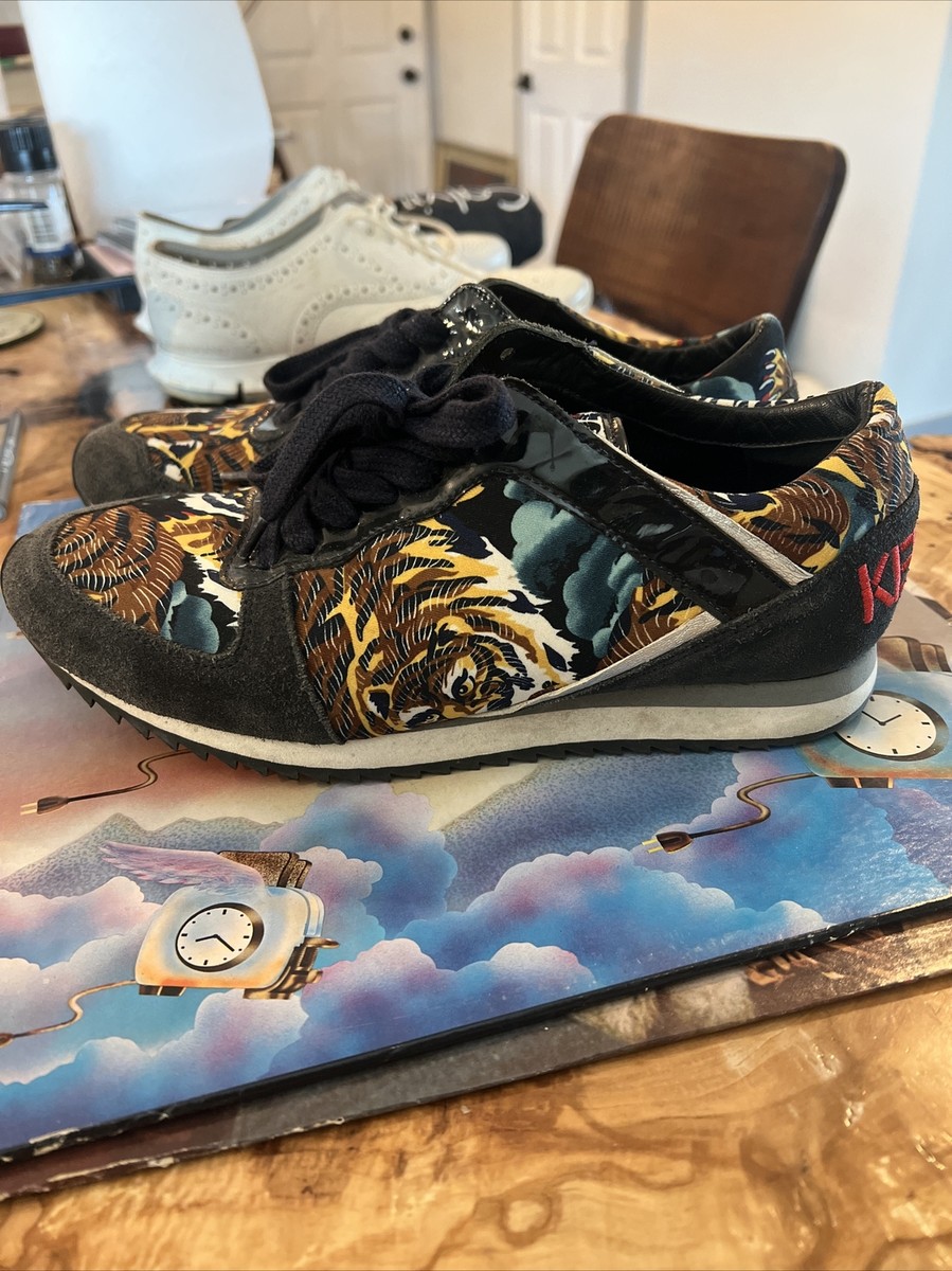 KENZO Paris Womens Designer sneakers Tiger Print Size 38 KENZO Paris Womens Designer sneakers Tiger Print Size 38