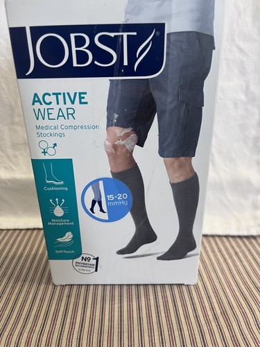 Jobst ActiveWear Moderate Compression Knee High Socks 15-20mmHg (Cool ...