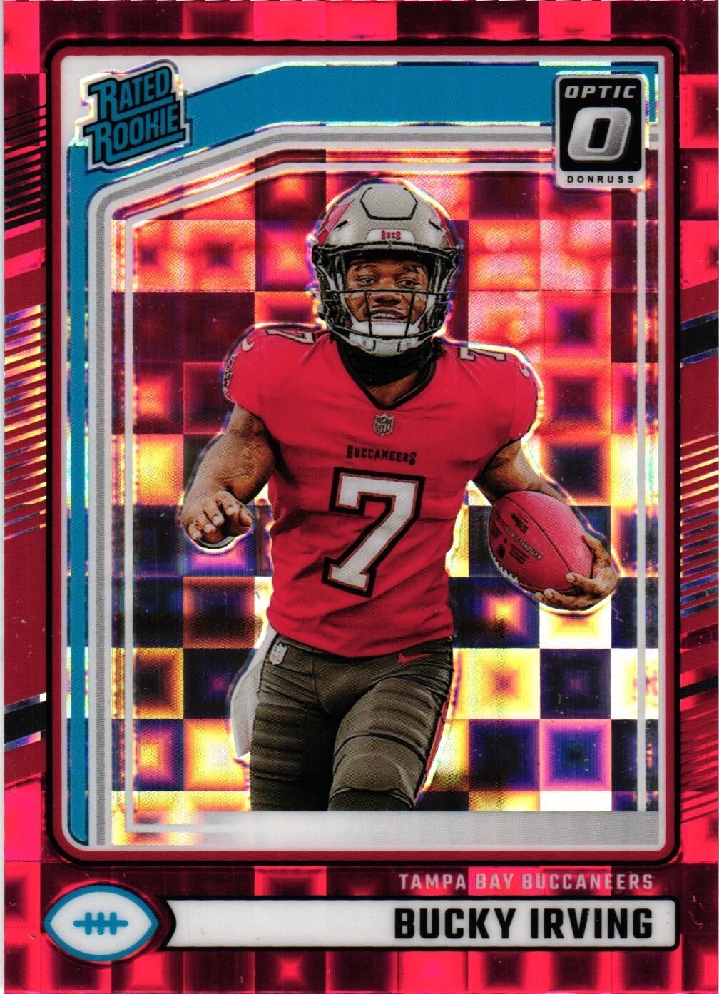 2024 Donruss Optic Rated Rookie Bucky Irving RC Red Pandora Prizm #301 ...