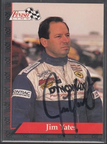 JIM YATES 1993 Finish Line NHRA Drag Racing #106 TTM/IP Signed ...