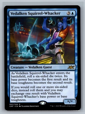 Magic The Gathering Unfinity Vedalken Squirrel-Whacker #063/244 MTG TCG ...