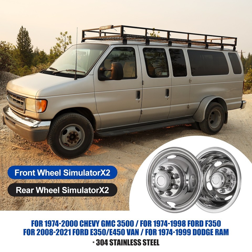 4x 16"Dually Wheel Simulators Dual Skins Liners Cover For Ford E350 ...