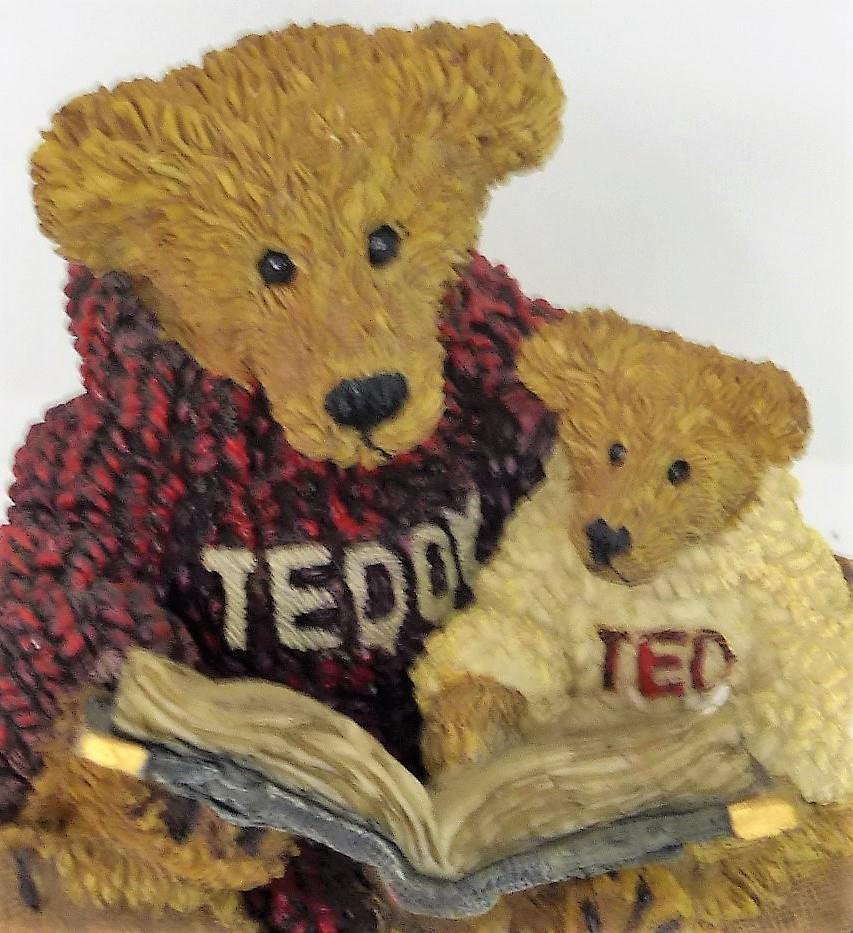Boyds Bears & Friends Ted & Teddy Reading Book Resin Figurine #2223 ...