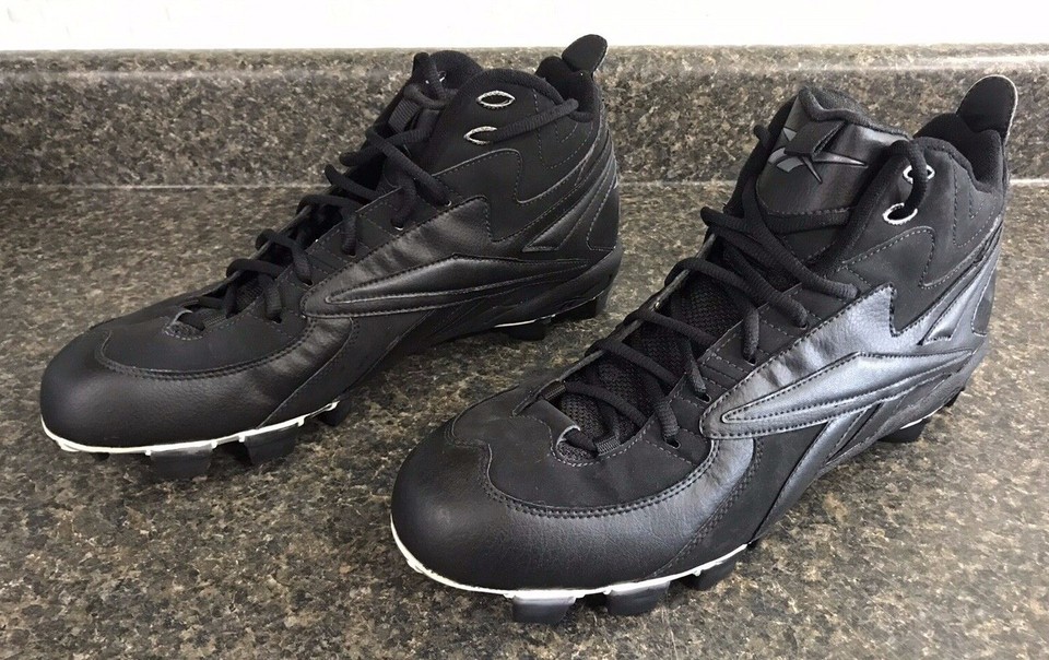 Authentic Reebok Mid-Molded Baseball Cleats 18-50093A Black Size 15 NEW ...