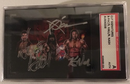 X-Pac Scott Hall Kevin Nash Signed NWO WCW Wolfpac Kliq Looney Tunes ...