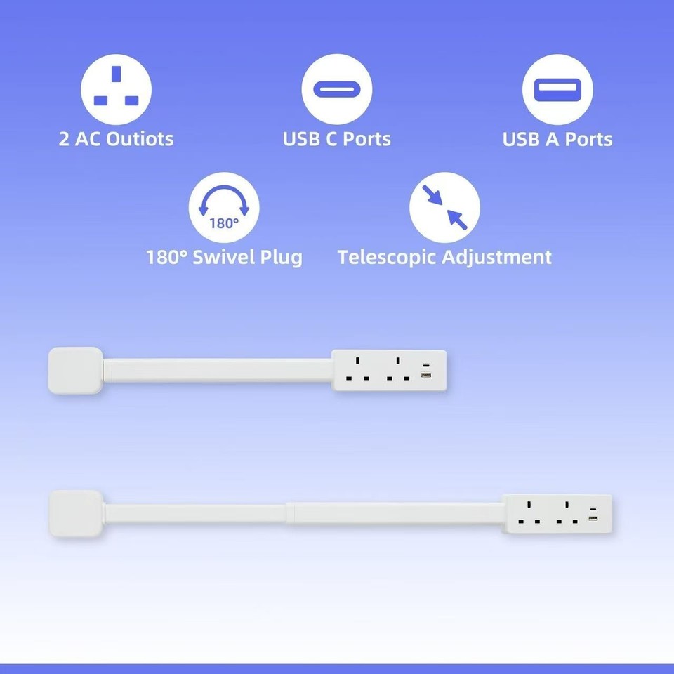 Electrical Outlet Extender Stick - Power Socket Expander Rotates 180 ...