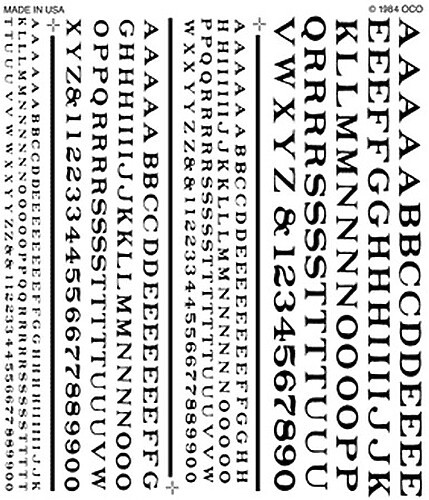 Woodland RR Roman Decals - Black 1/16'' - 3/16'' - Model Railroad Decal ...