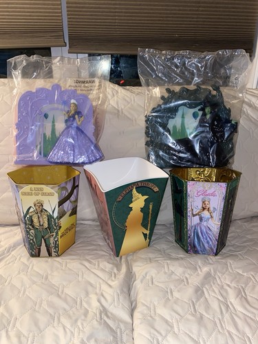 Wicked For Good 2025 Popcorn Bucket Set Of 5 AMC Theaters Exclusive In ...