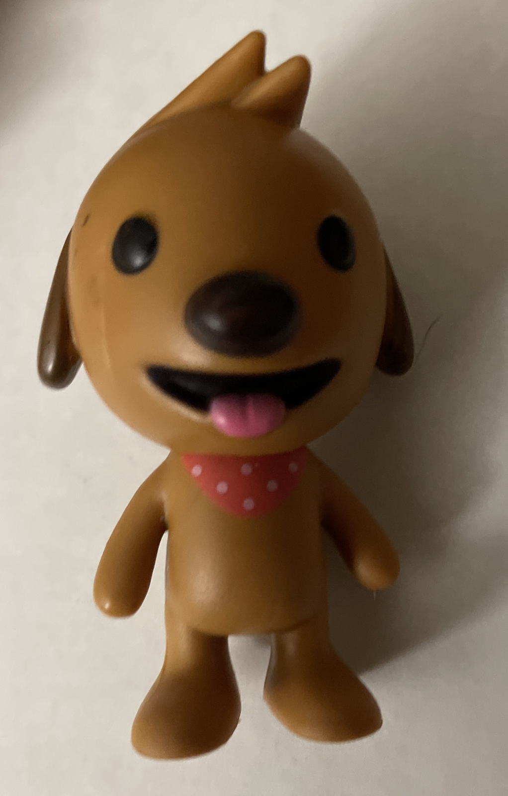 Sago Mini Harvey the Dog Figurine euc brown w/ spotted red bandana | eBay