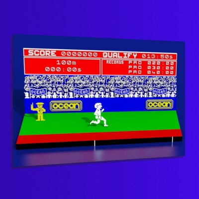 Daley Thompson's Decathlon Sinclair ZX Spectrum Retro Computer Game A3 ...