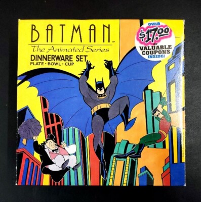 Batman The Animated Series Dinnerware Set Plate Bowl & Cup by Zak ...