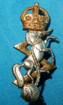 WW2 ERA REME ROYAL ELECTRICAL MECHANICAL ENGINEERS BI METAL COLLAR ...