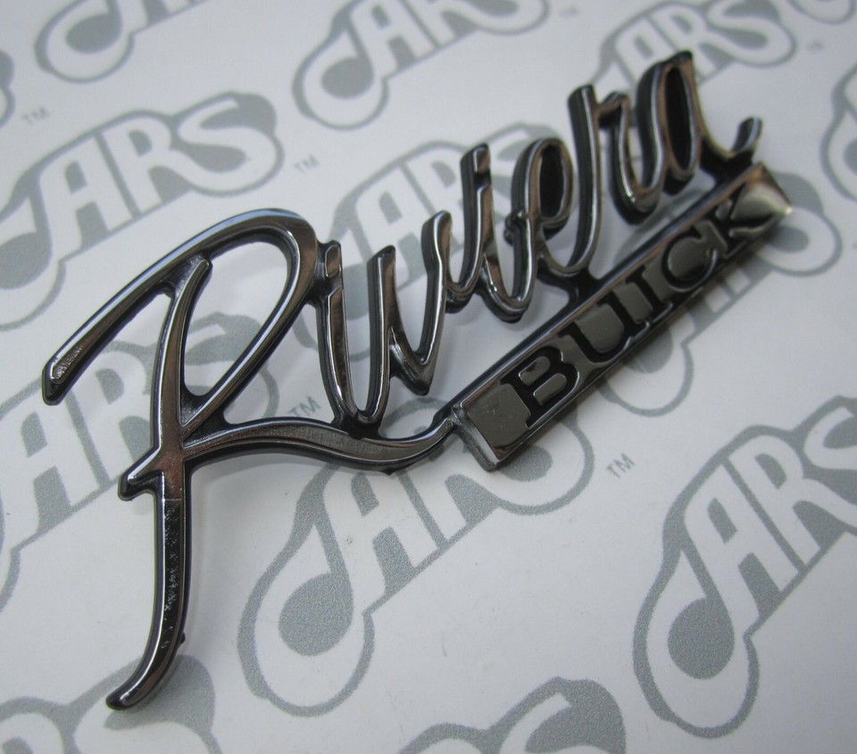 1973-1974 Buick Riviera Chrome Hood, Fender & Trunk Monogram Emblem ...