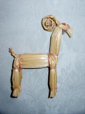 Vintage YULE GOAT Swedish Straw Christmas 6.5" In. Scandinavian JULBOCK ...