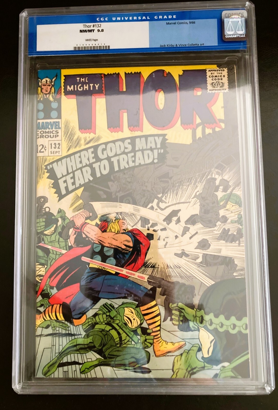 Thor 132 CGC 9.8 White Pages 1st Appearance Ego Marvel Comics 1966 | eBay