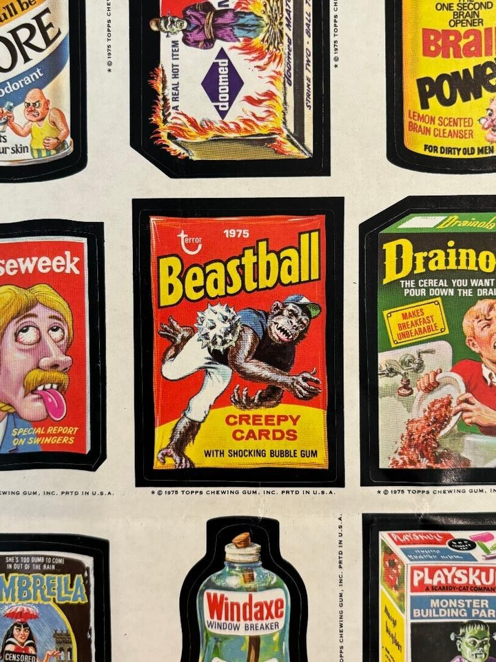 Topps Wacky Package (x1) - 1975 Uncut Sheet - 77 Stickers - Poster ...