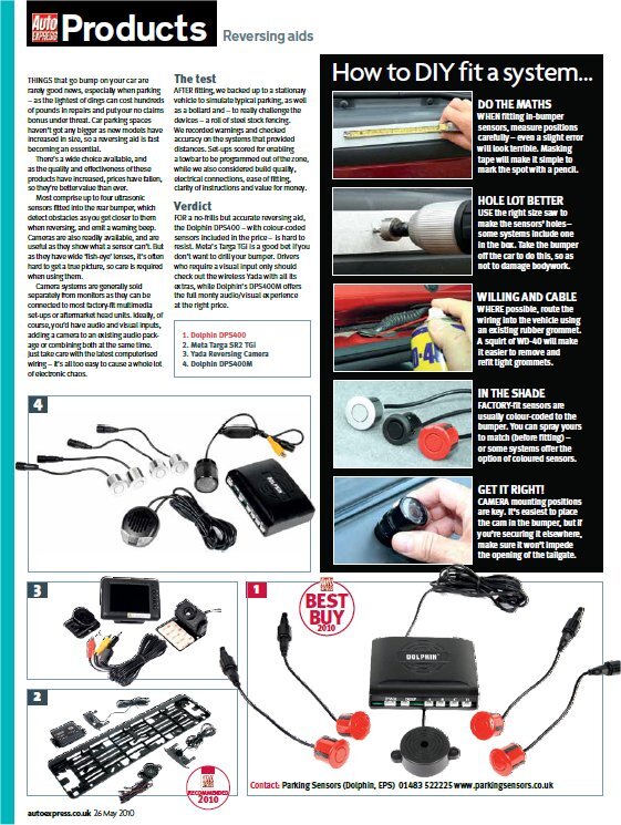 Dolphin DPS400 Reverse Parking Sensor Kit - 4 Sensors Audio Buzzer ...