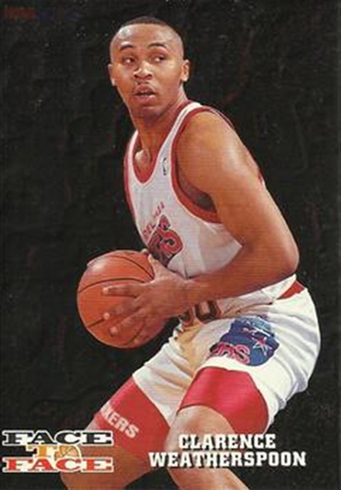 1993-94 Hoops Face to Face #6 Clarence Weatherspoon Charles Barkley ...