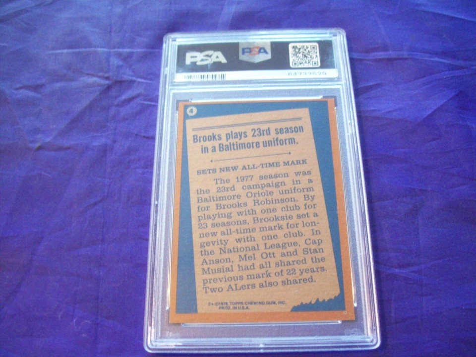 1978 TOPPS #4 BROOKS ROBINSON PSA 9 | eBay