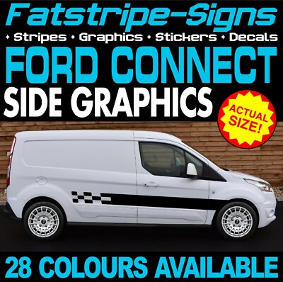 fits Ford Connect Stripes ST Graphics Stickers Decals Van Vinyl SWB LWB ...
