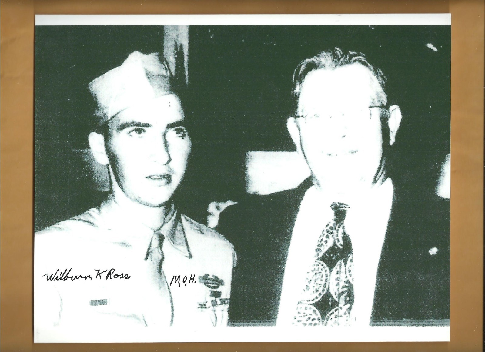 Wilburn Ross WW2 Medal Of Honor Autographed 8x10 Picture With Alvin C ...