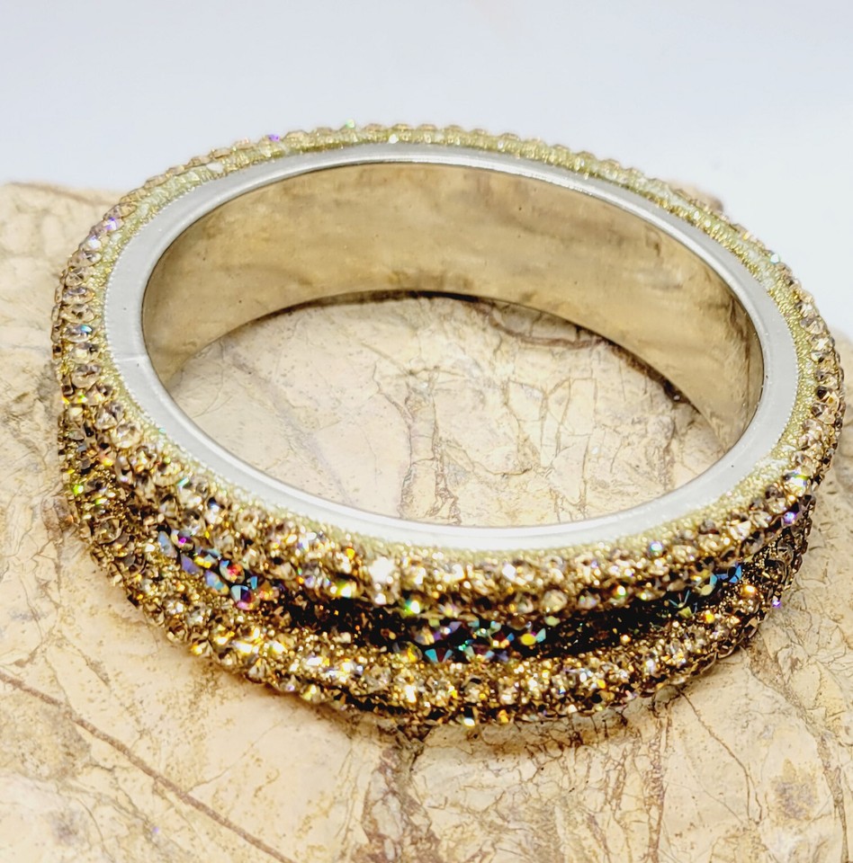 Crystal Bangle Bracelet WEDDING PROM PARTY Stage Jewelry Chunky AB | eBay