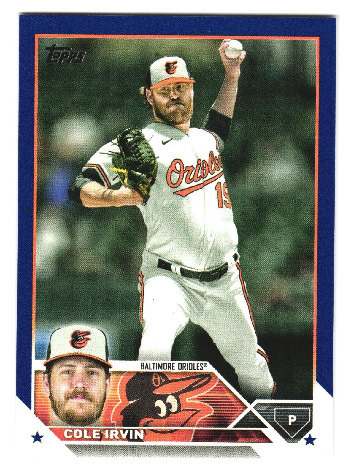 2023 Topps #408 Cole Irvin ROYAL BLUE Baltimore Orioles | eBay