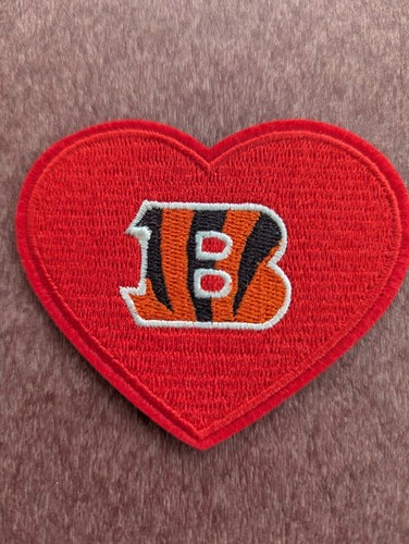 Heart Cincinnati Bengals Logo Iron On Embroidered Patch Football NFL | eBay